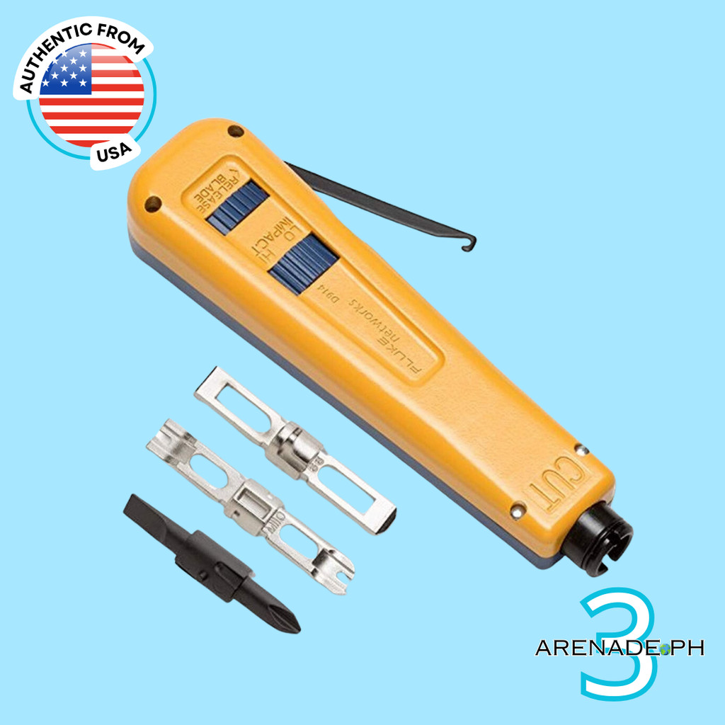 Fluke Networks D914 Spring-Loaded Impact Tool with 66 & 110 EverSharp ...