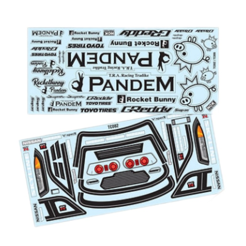 ♚Pandem Decal Sheet fit to RC Drift car 1/10 GTR R32 Clear Lexan Body ...