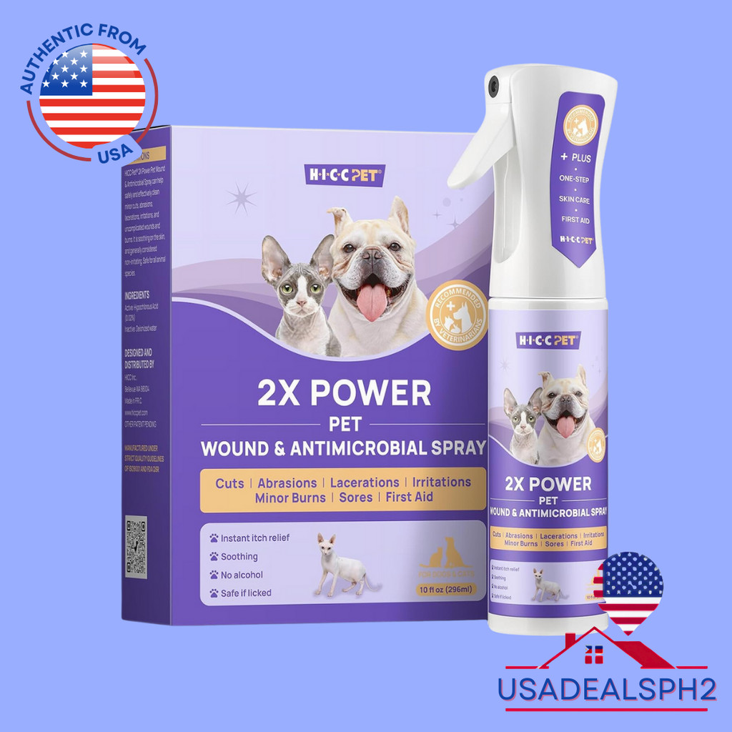 Hicc Pet Wound & Antimicrobial Spray 2x Power 10 fl oz / 296ml | Shopee ...