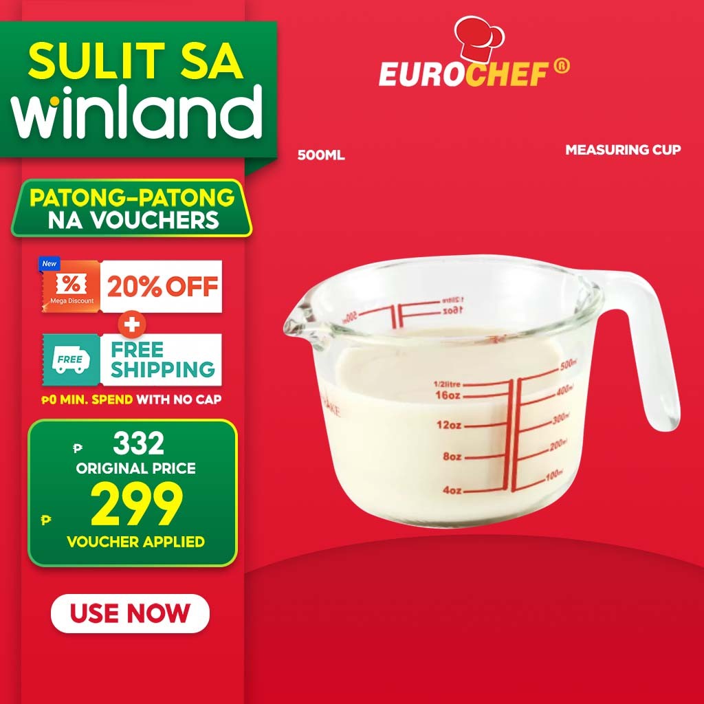 Eurochef by Winland 9500 Borosilicate Measuring Cup 500ml Glass w ...