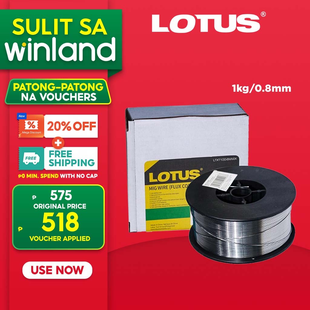 Lotus by Winland Mig Wire Flux Cored 1kg / 0.8mm for Metal Mig Welding ...