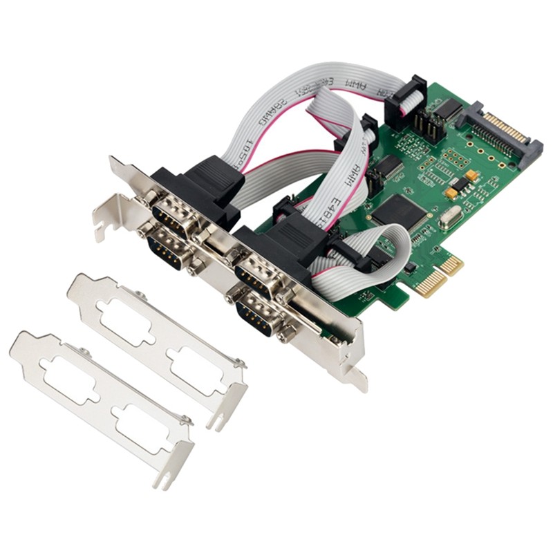 【PCIE To 4 Serial Port Card Industrial Grade COM Port RS232 Signal 1 ...