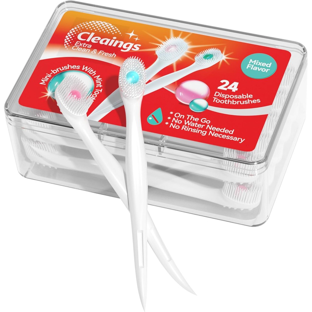 Cleaings Extra Clean & Fresh Disposable Mini Toothbrushes 24 Count ...