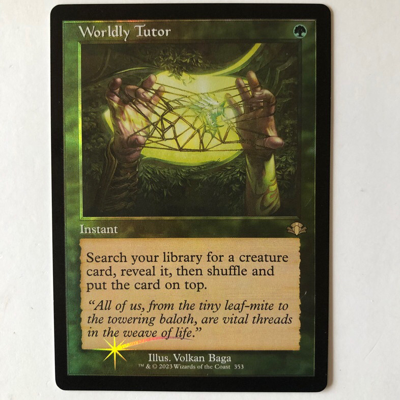 Playtest Card - Worldly Tutor (DMR) Retro Frame Foil | Shopee Philippines