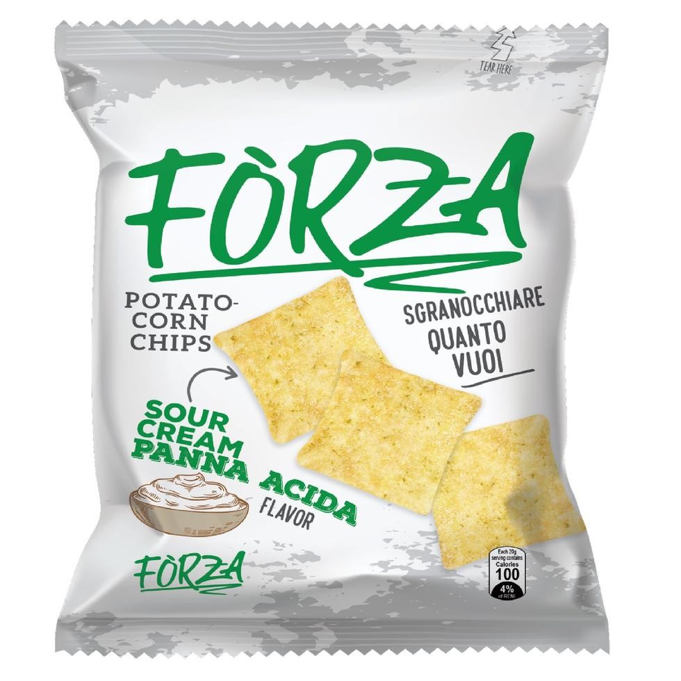 Suncrest Forza Potato Corn Chips Sour Cream Panna Acida Flavor 36g ...