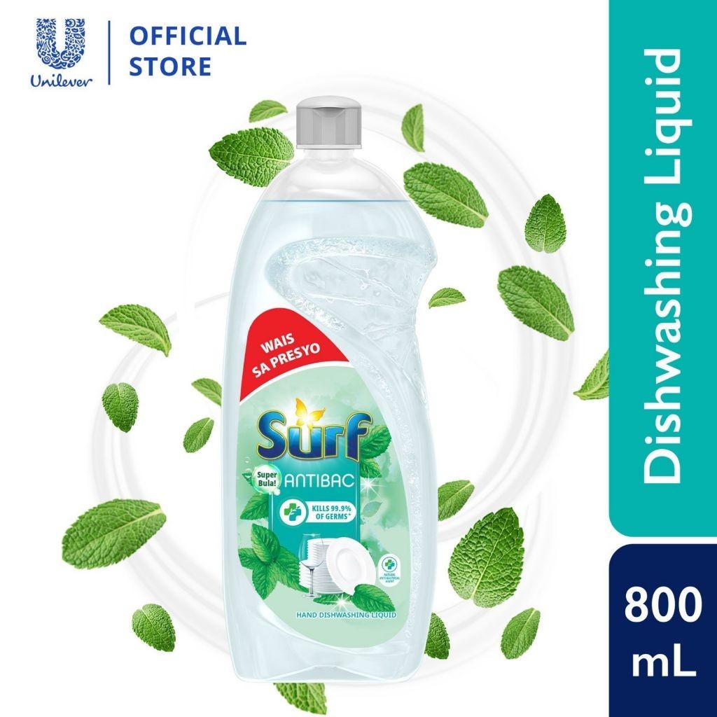 Surf Hand Dishwashing Liquid Anti-Bacterial Bottle 800ML | Shopee ...