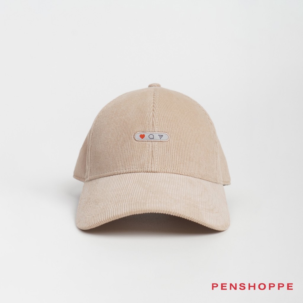 Penshoppe Classic Cap With Flat Embroidery For Men (Khaki/Navy Blue ...