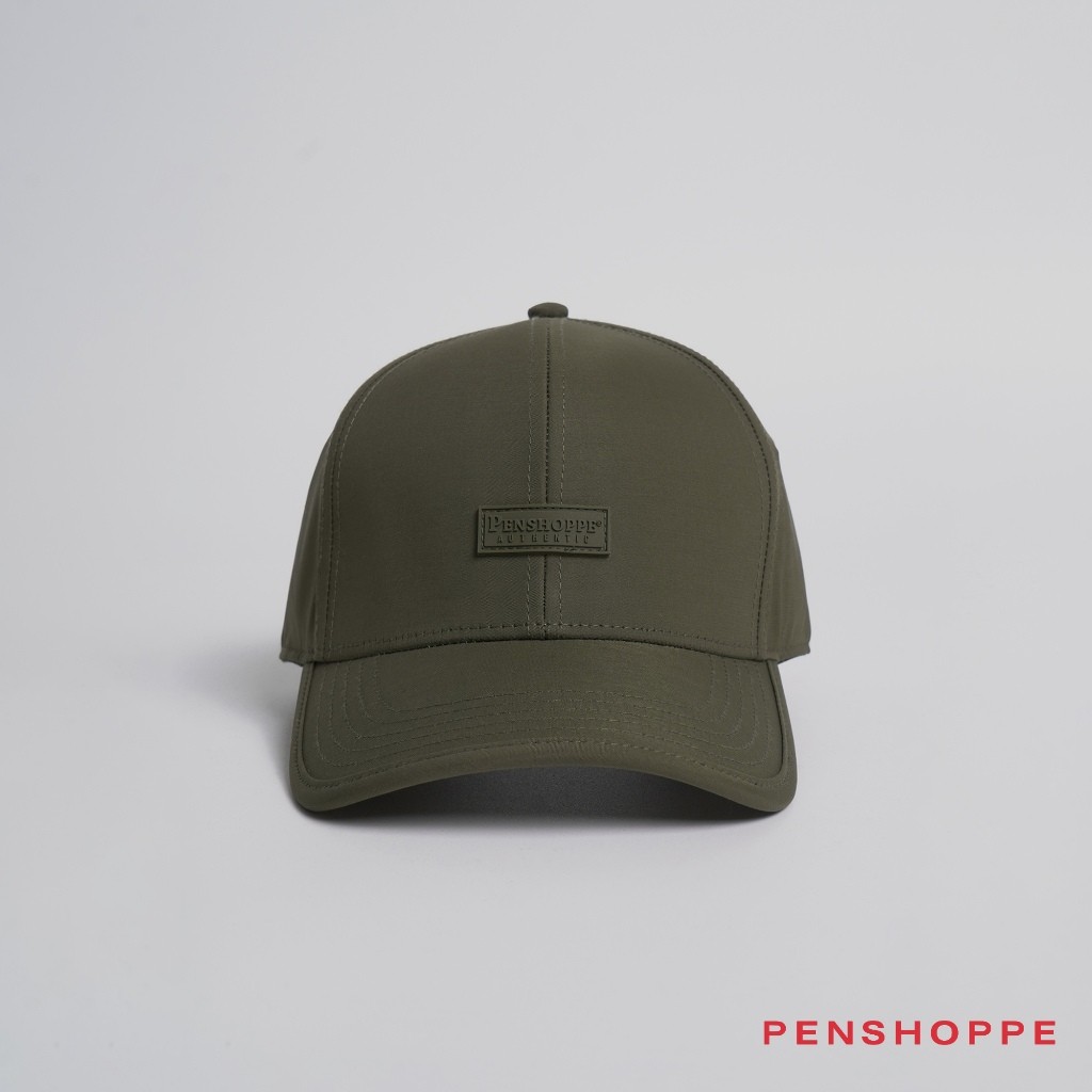 Penshoppe Varsity Cap With Rubber Patch For Men (Moss Green/Off White ...