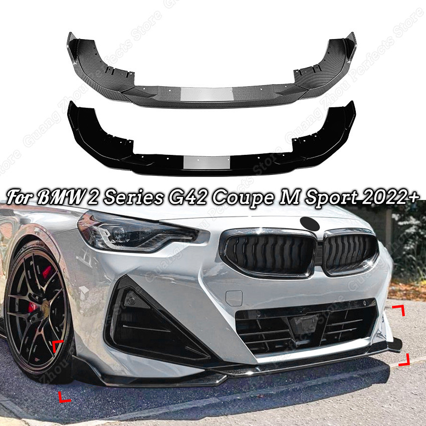 For BMW 2 Series G42 Coupe M Sport Car Front Bumper Lip Spoiler Body ...