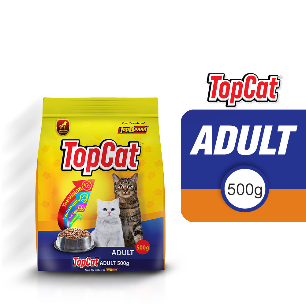TopCat Adult Cat Meal Dry Cat Food 500g | Shopee Philippines