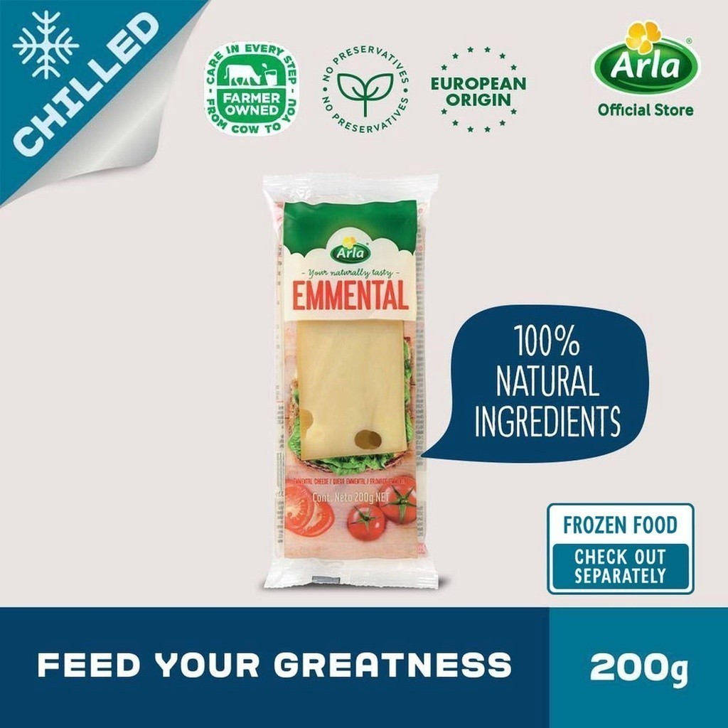 Arla Natural Emmental Chunk 200g | Shopee Philippines