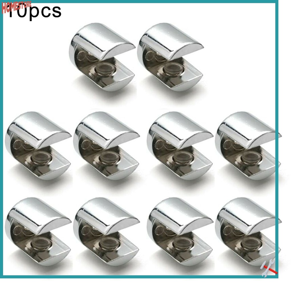 [homestore1] 10pcs Glass Clamp Bathroom Mirror Clips Zinc Alloy Glass ...