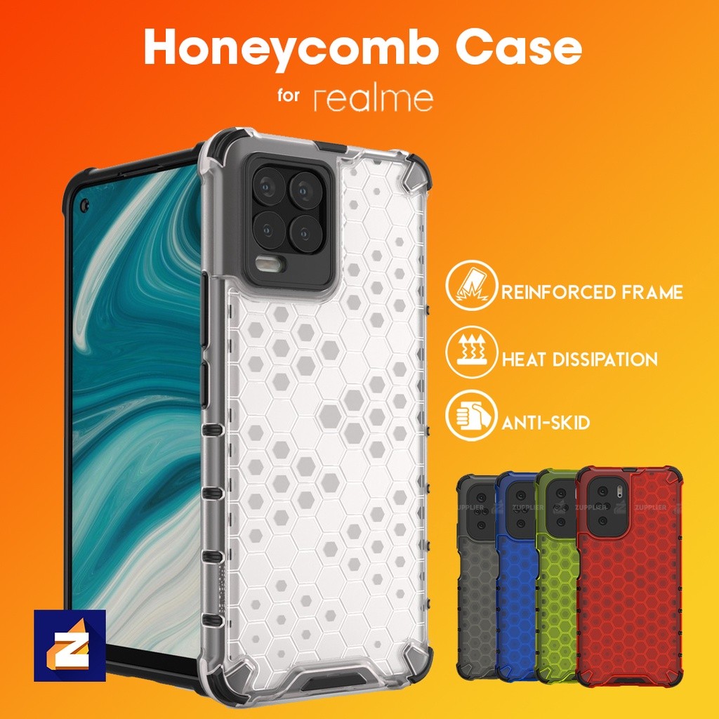 For Realme C63 C35 C33 C21 C20 C15 C11 5G Honeycomb Case Shockproof ...