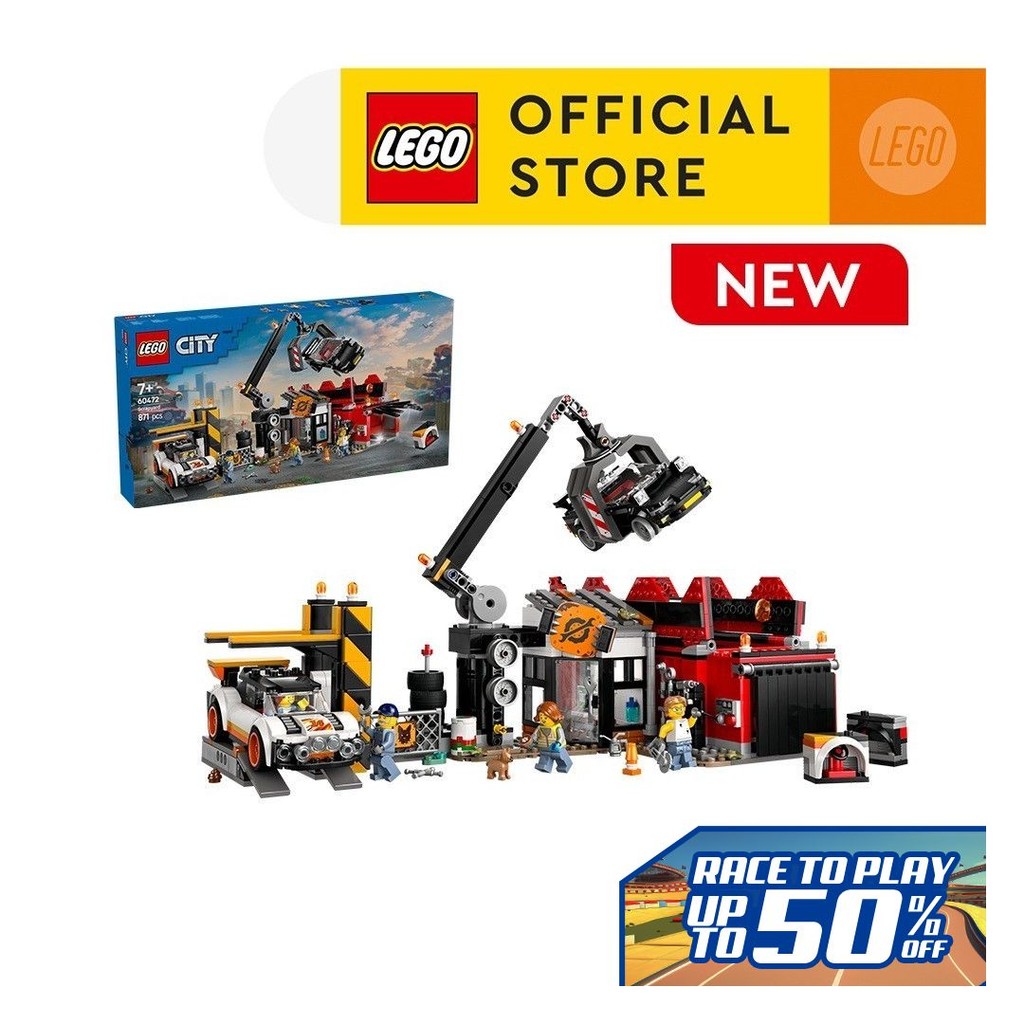 LEGO® City 60472 Scrapyard with Cars, Age 7+, Building Blocks, 2025 ...