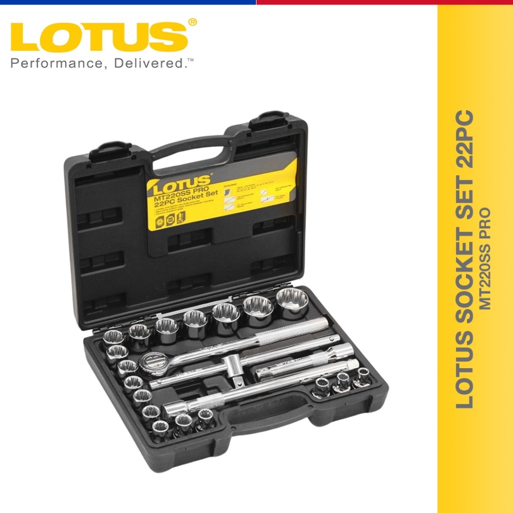 Lotus Socket Set 22PC MT220SS PRO - Hand Tools | Ratchet & Socket ...