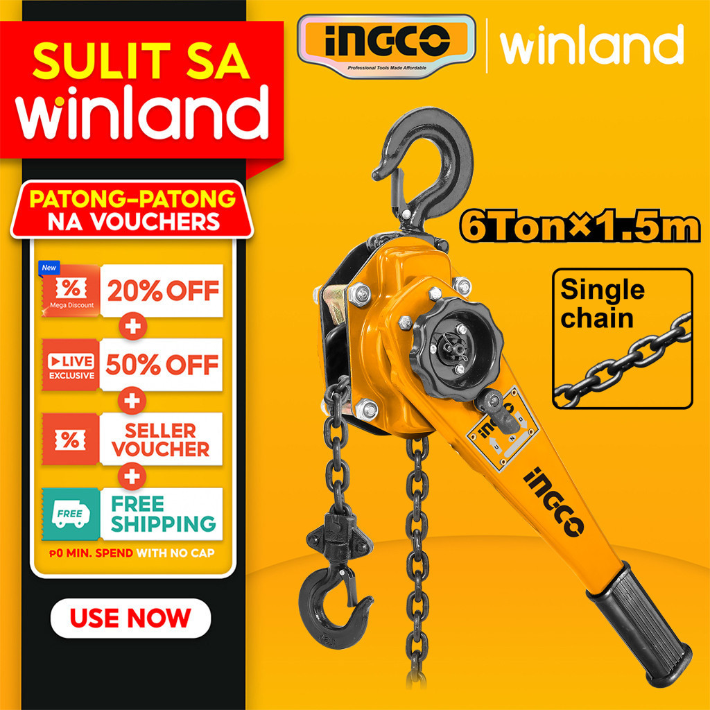 Ingco by Winland Heavy Duty Professional line 6000kg | 6Tons Lever Key ...