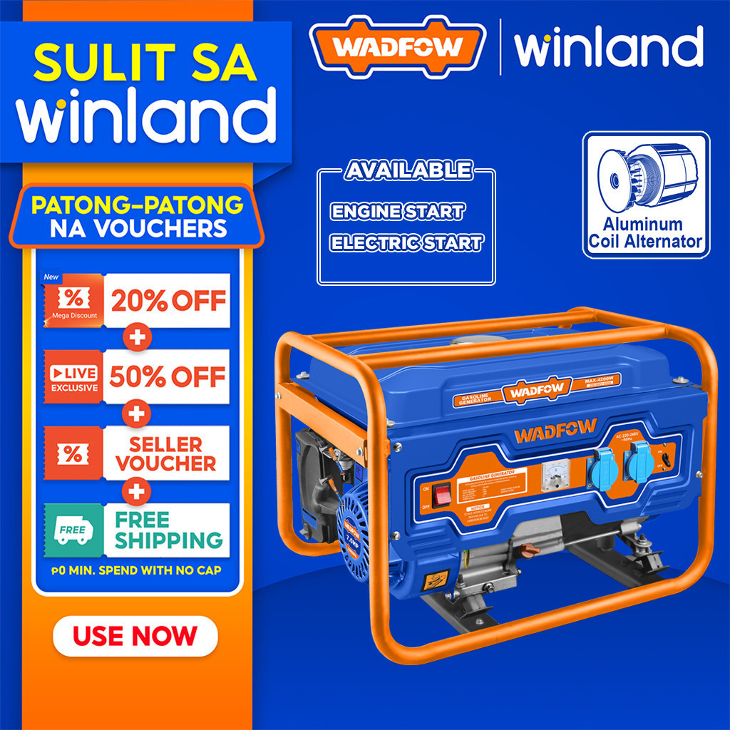 Wadfow by Winland Industrial 15Liters Gasoline Generator 220-240V ...
