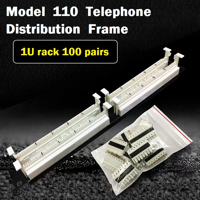 Rack 100 pairs Telephone Patch Panel Krone Terminal Block Voice Module ...