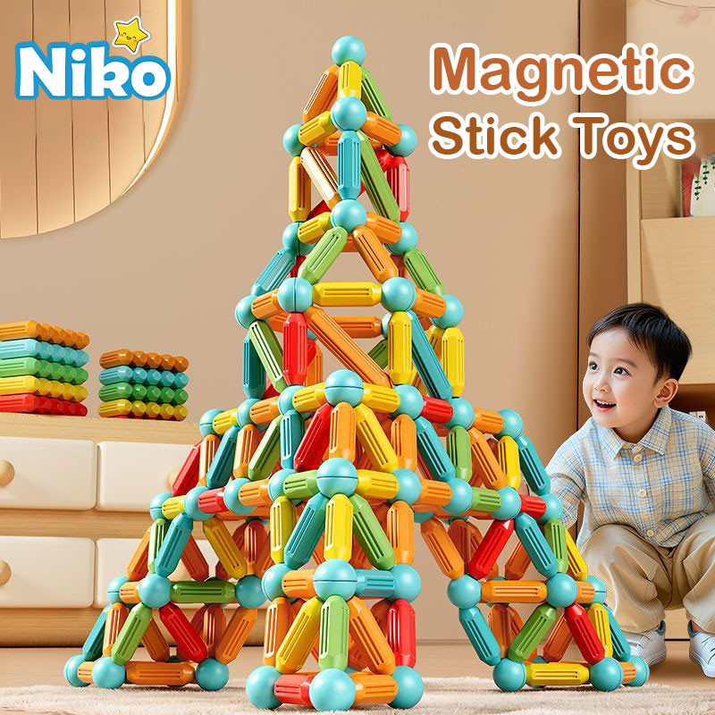 NIKO 3D Magnetic Stick Toys Magnetic Building Blocks Early Educational ...