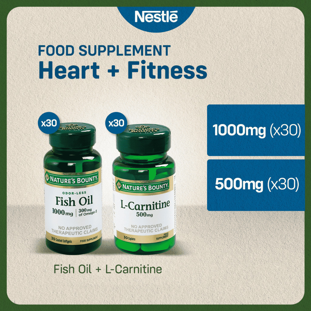 Nature's Bounty Heart & Fitness Bundle (Fish Oil + L-Carnitine ...