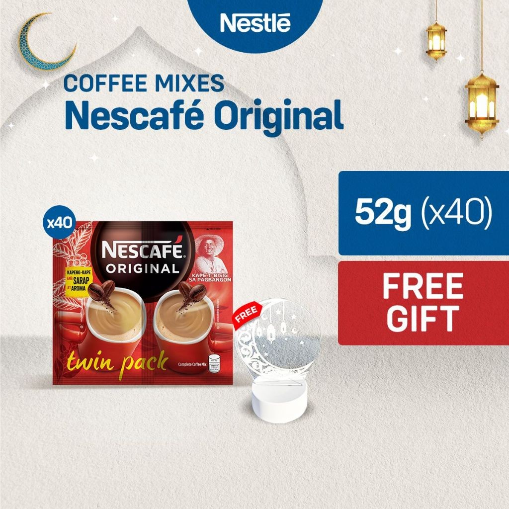 [FREE RAMADAN LAMP] Nescafe Original 3-in-1 Coffee Twin Pack 51g - Pack ...