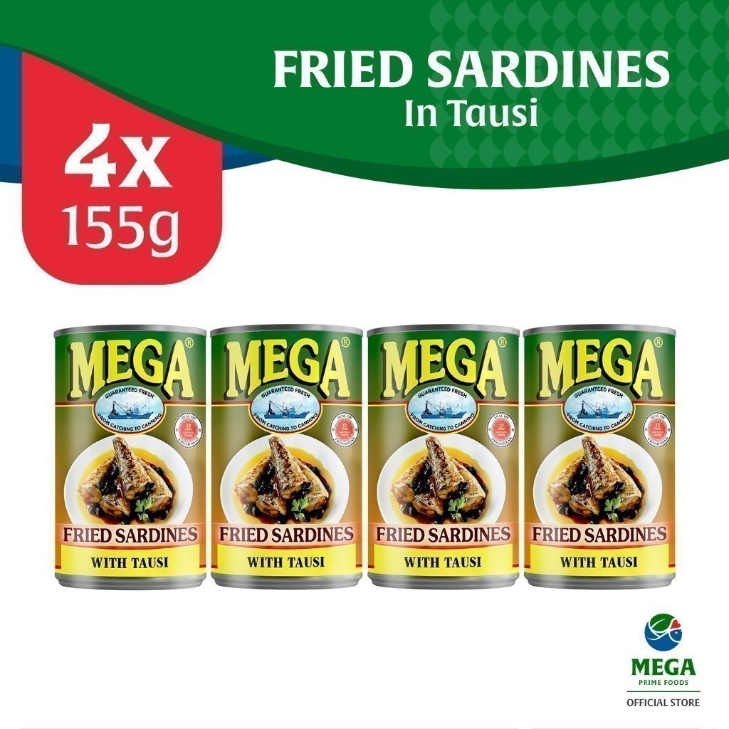 Mega Fried Sardines In Tausi 155G By 4'S | Shopee Philippines