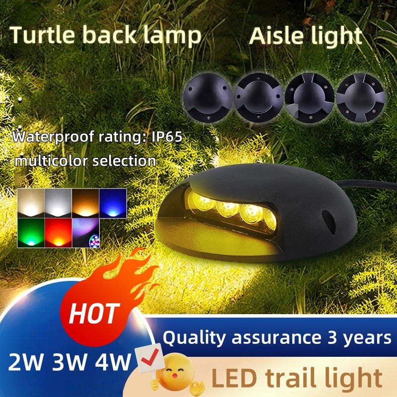 LED Walkway Light Back of Turtle Waterproof Underground Side Luminous ...