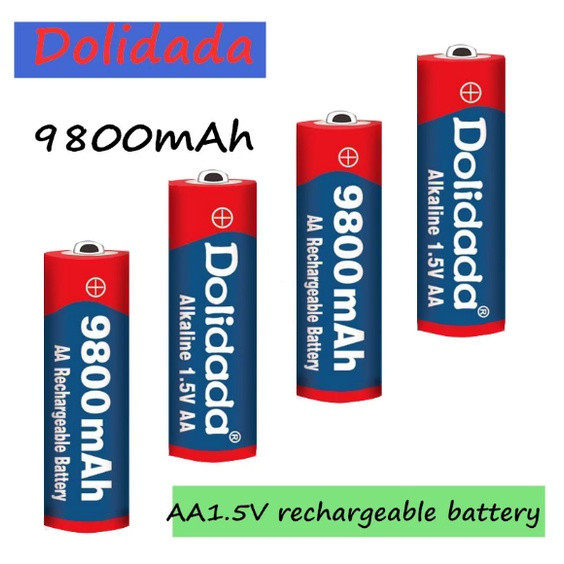 1.5V AA Rechargeable Battery 9800mah Alkaline Rechargeable Batery for ...