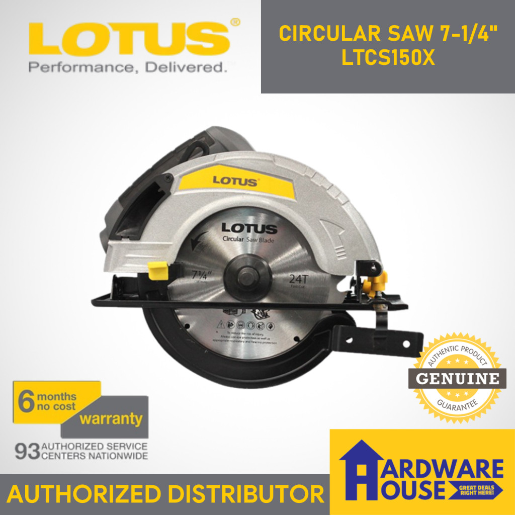 ORIGINAL LOTUS Circular Saw 7-1/4" 1500W Power Tool + 7" Blade For Wood ...