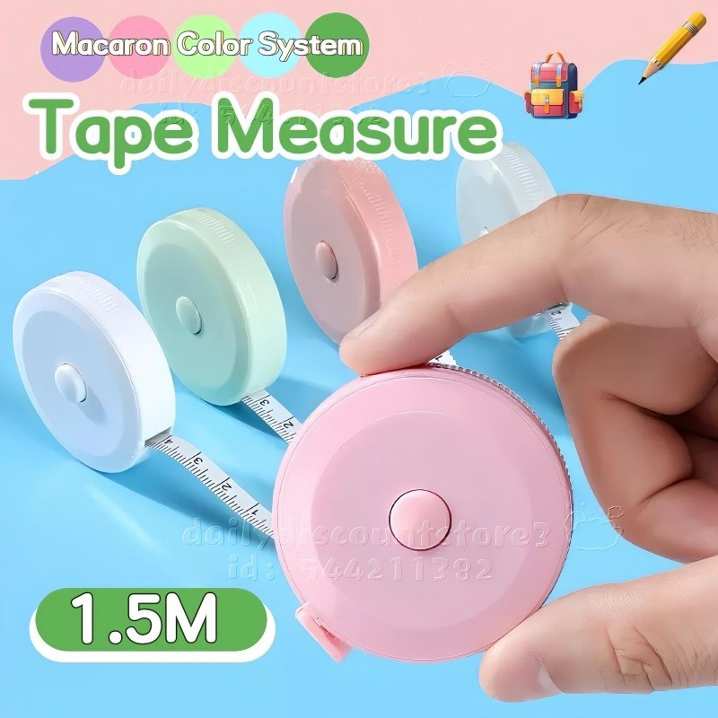 COD 1.5M Simple Household Automatic Retractable Measuring Tape Mini ...