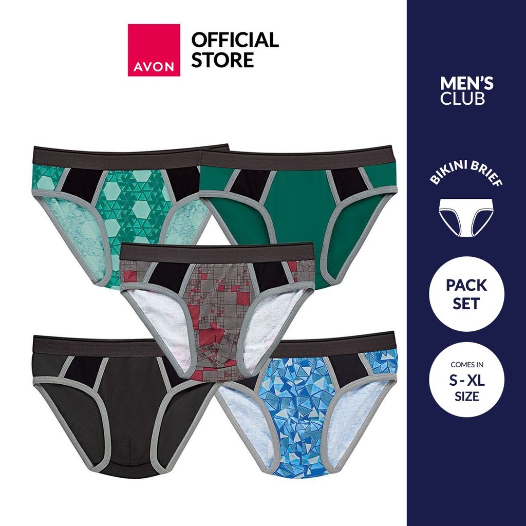 Avon Men's Club | Angelo 5-In-1 Printed Brief | Men's | Shopee Philippines