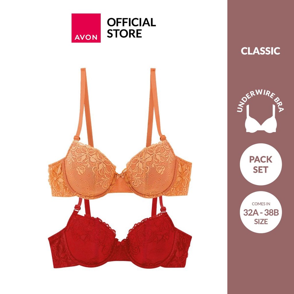 Avon Classic | Venus Lace Underwire Bra (2 pcs Bra Set) | Women's ...