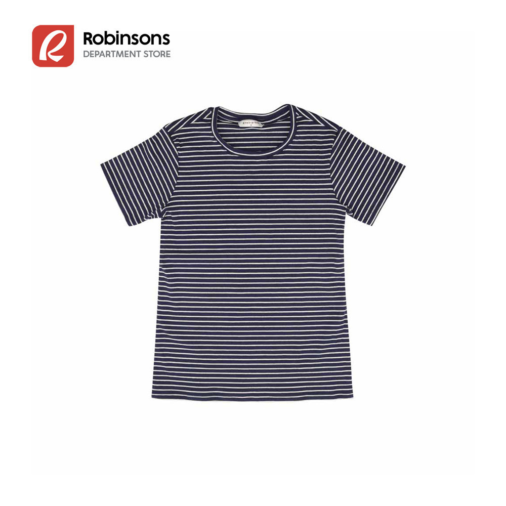 Grab A Tee Basic Roundneck Stripes | Shopee Philippines