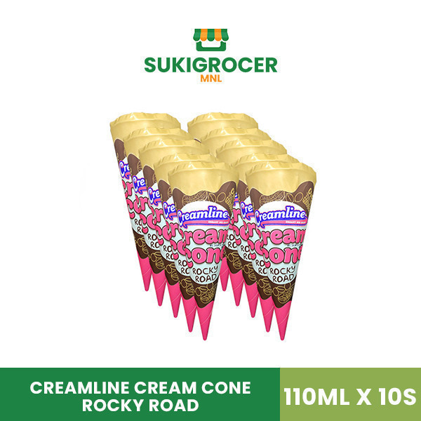 Creamline Cream Cone Rocky Road 110ML x 10s | Shopee Philippines
