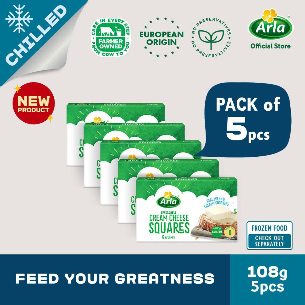 Arla Cream Cheese Squares 108g 5-Pack | Shopee Philippines