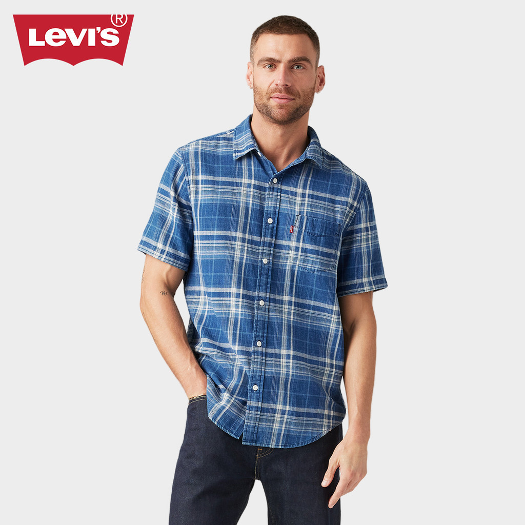 Levi's® Men's Short-Sleeve Classic Standard Fit Shirt 86627-0230 ...
