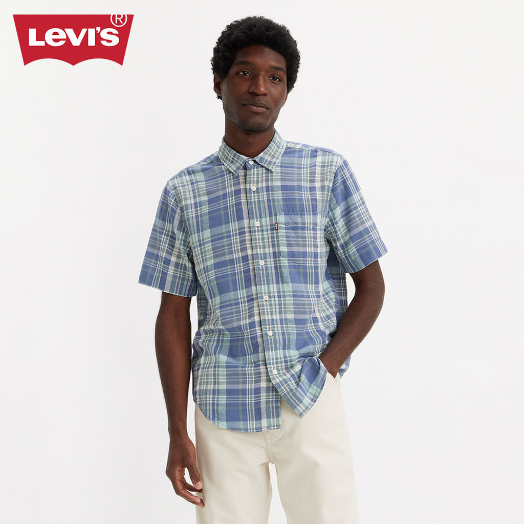 Levi's® Men's Short-Sleeve Classic Standard Fit Shirt 86627-0217 ...