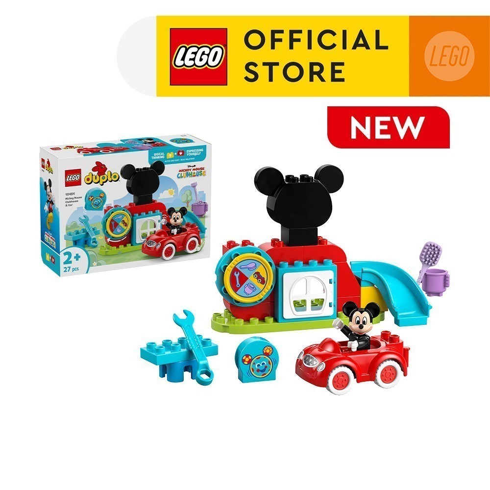 LEGO® DUPLO 10454 Mickey Mouse Clubhouse & Car, Age 2+, Building Blocks ...