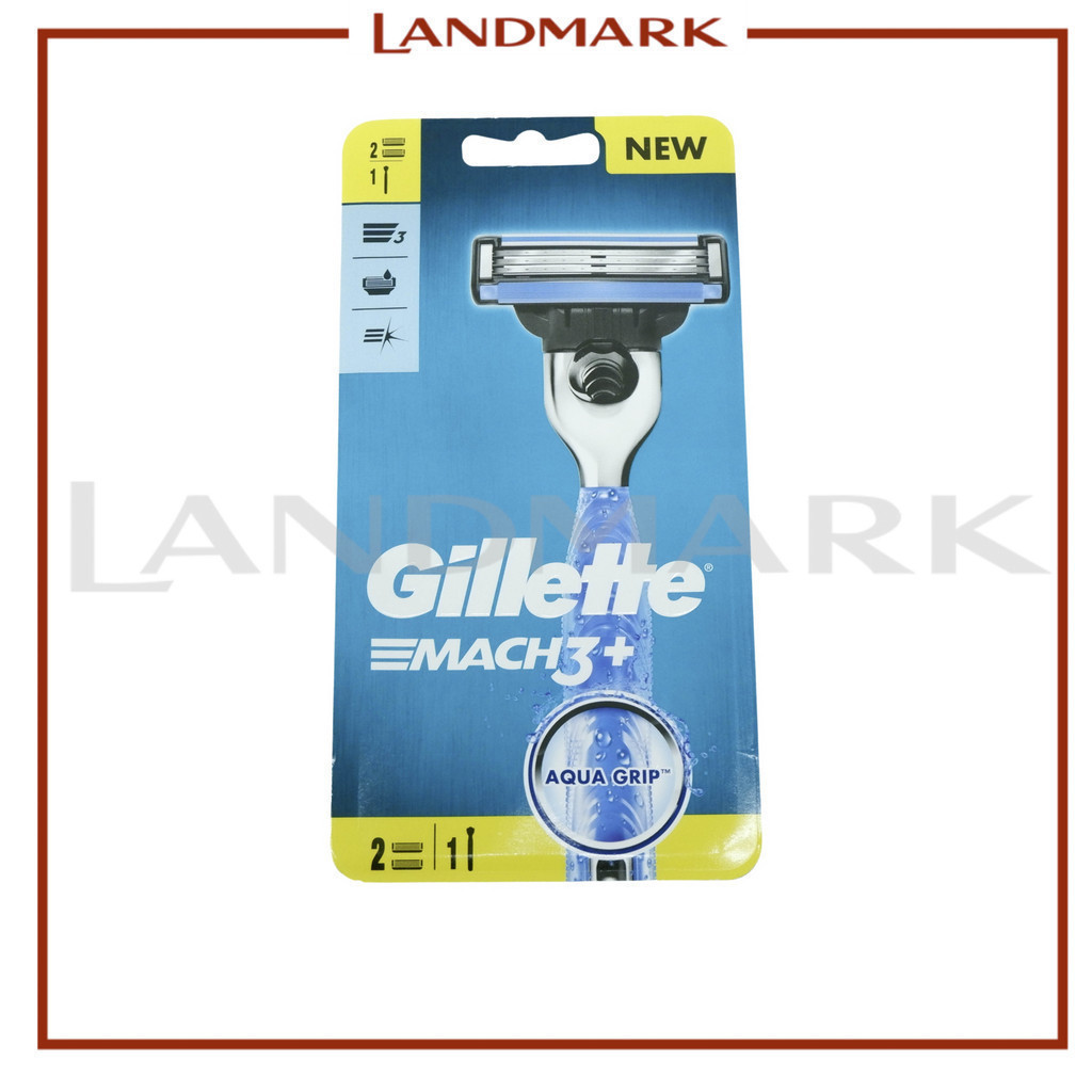 Gillette Mach 3+ Aqua Grip Razor with 1peice Refill | Shopee Philippines