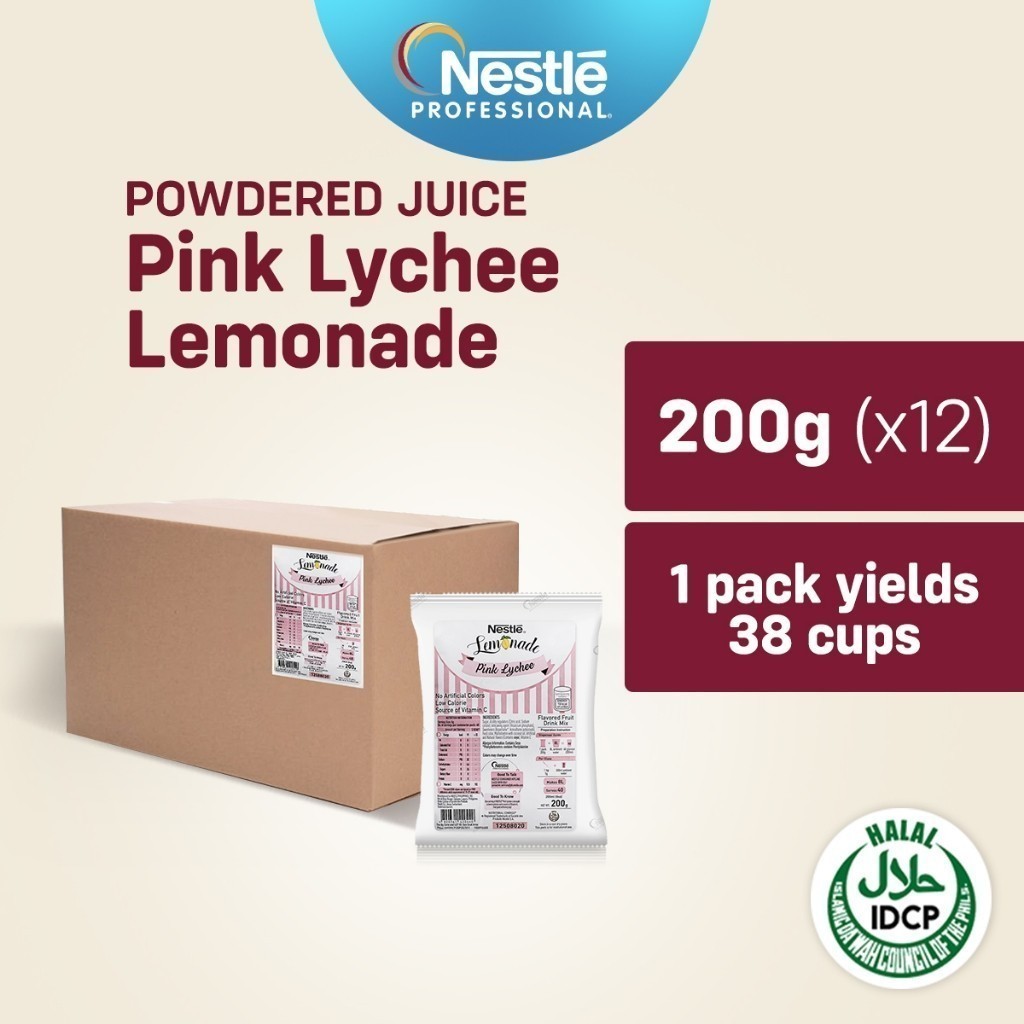 Nestle Pink Lychee Lemonade 200g - Pack of 12 | Shopee Philippines