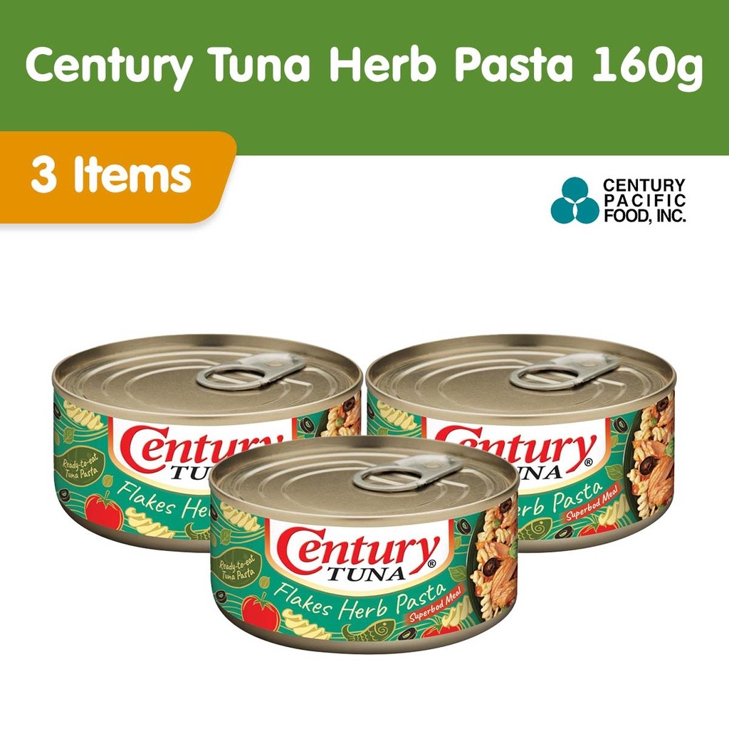 Century Tuna Herb Pasta 160g (Pack of 3) - Healthy, High Protein, Omega ...