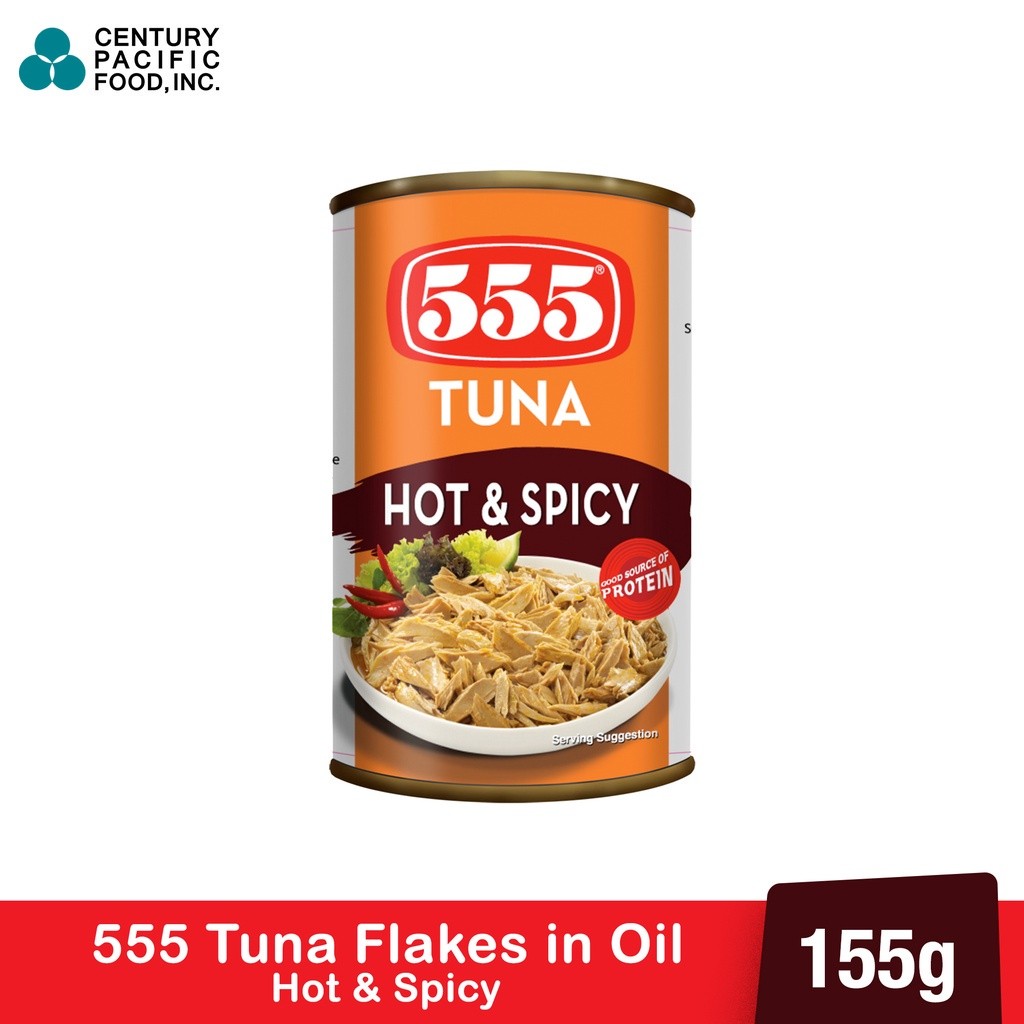 555 Tuna Flakes in Oil Hot & Spicy 155g (Pack of 3) - Healthy, Protein ...