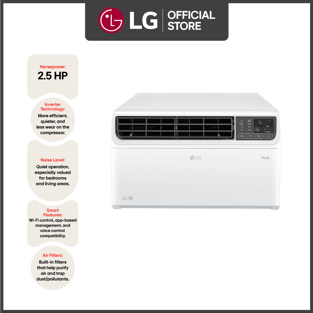 LG Window Type Aircon Dual Inverter 2.5HP LA250GC2 | Shopee Philippines