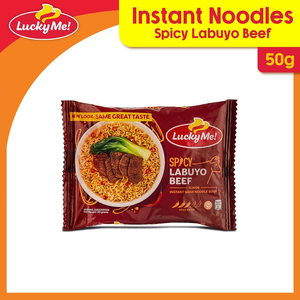Lucky Me! Instant Noodles Spicy Labuyo Beef 50g | Shopee Philippines