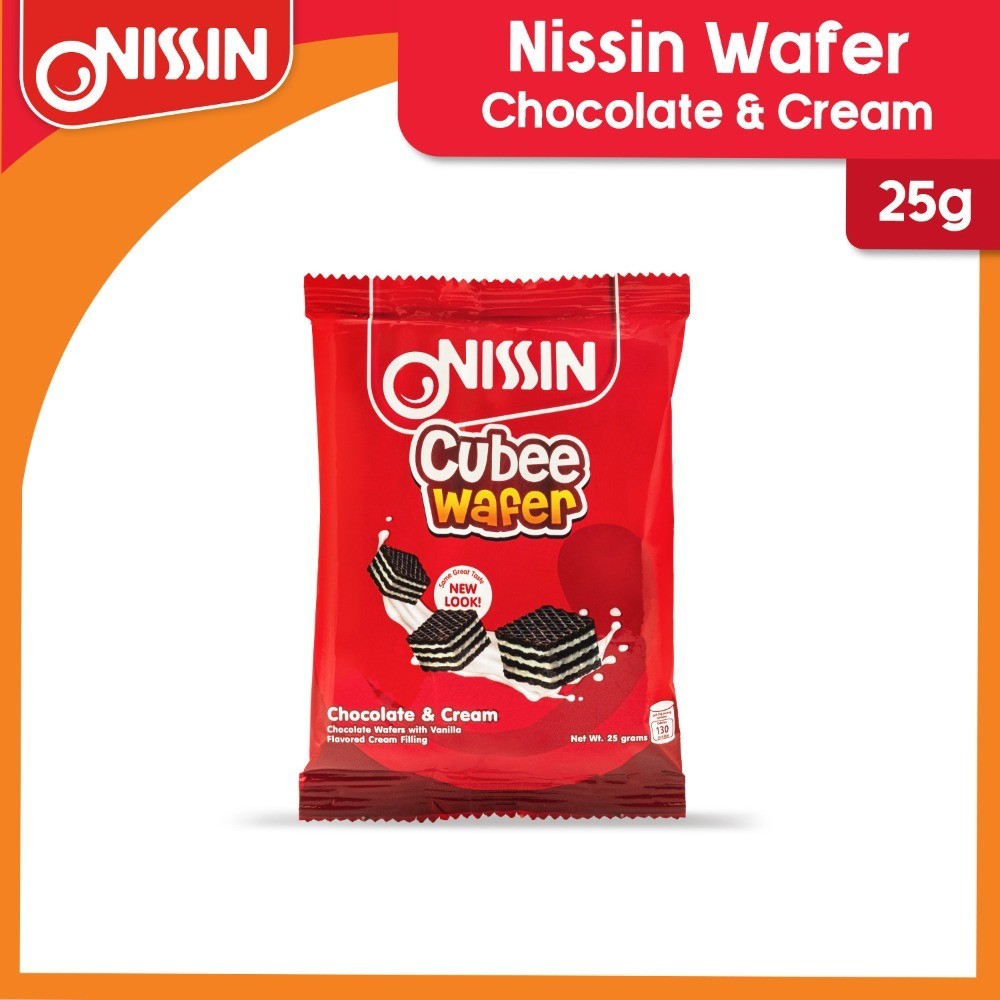 Nissin Cubee Wafer Chocolate & Cream 25g | Shopee Philippines
