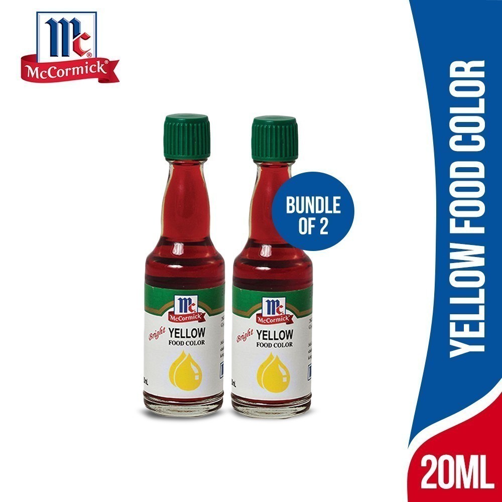 McCormick Yellow Food Color 20ml- Bundle of 2 | Shopee Philippines