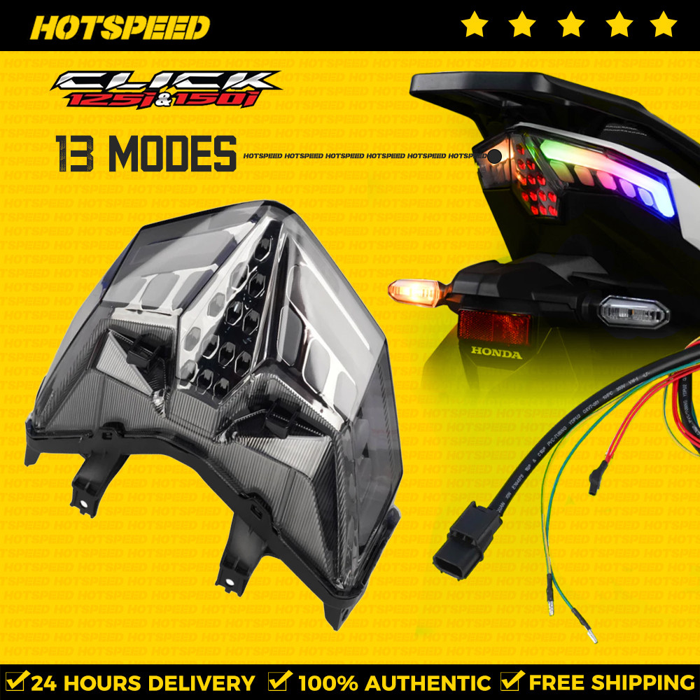HOTSPEED Honda Click 125/150 LED Tail Light RGB 13Modes Motorcycle ...