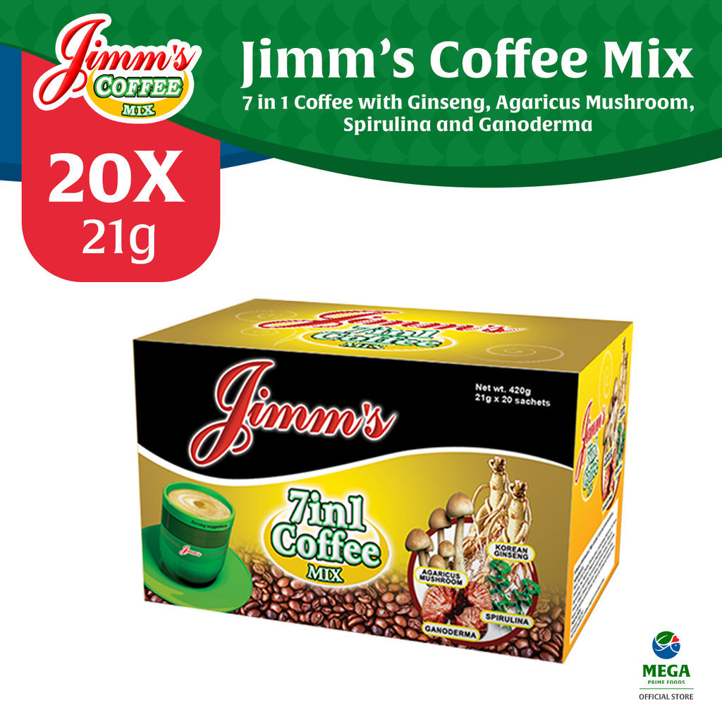 Jimm's Coffee Mix | 7 in 1 Coffee with Agaricus Mushroom, Korean ...