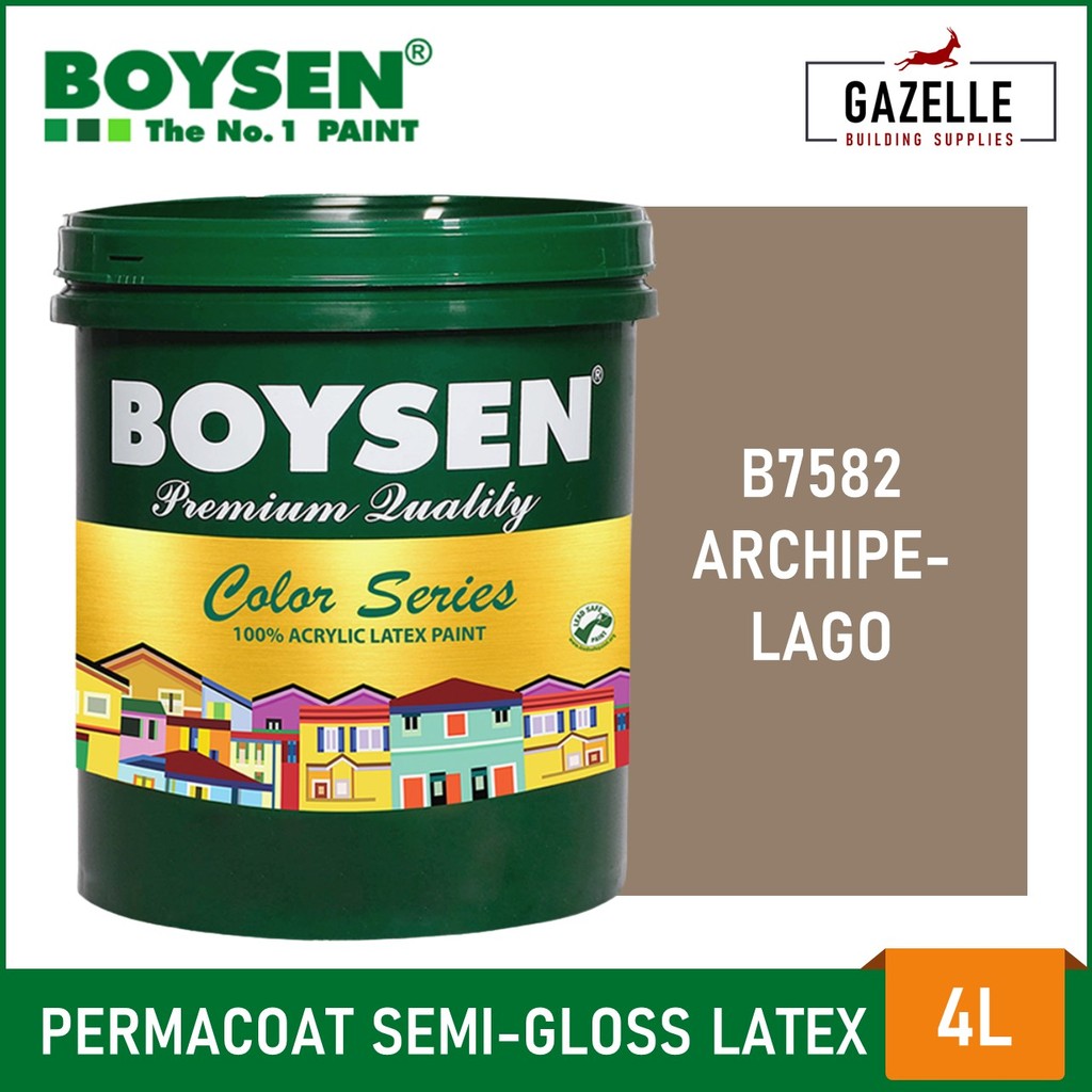 Boysen Color Series Permacoat Semi-Gloss Latex Archipelago B7582 ...