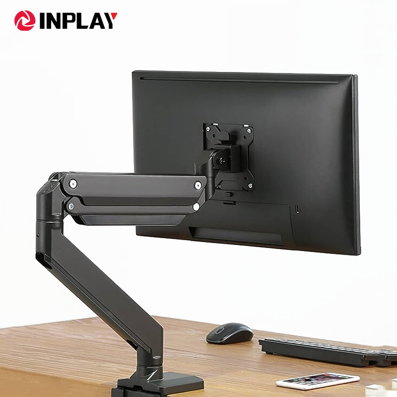 Inplay Singel Monitor Mount Gas Spring Monitor Arm Monitor Stand Fully Adjustable Fits 17-32 ...